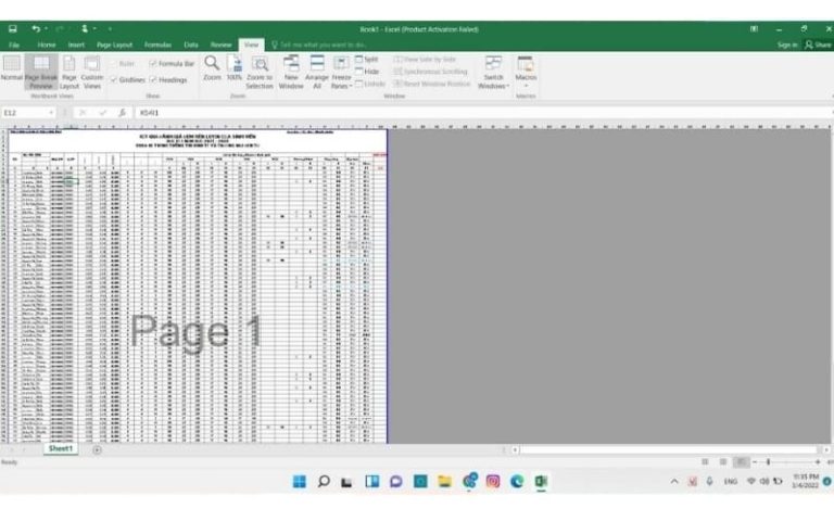 Hướng dẫn chi tiết cách in Excel vừa trang giấy A4 đơn giản 2025