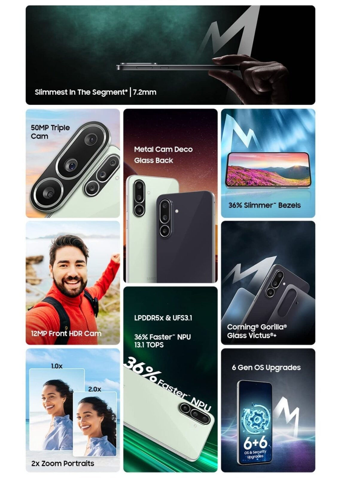 Galaxy M56 ra mắt: Chip Exynos 1480 ổn định, cập nhật đến 6 năm