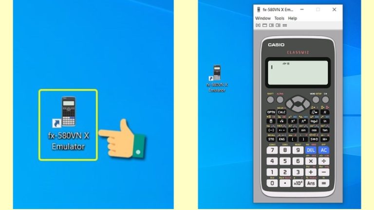 Hướng dẫn cách tải máy tính Casio 580 về máy tính PC, laptop siêu dễ