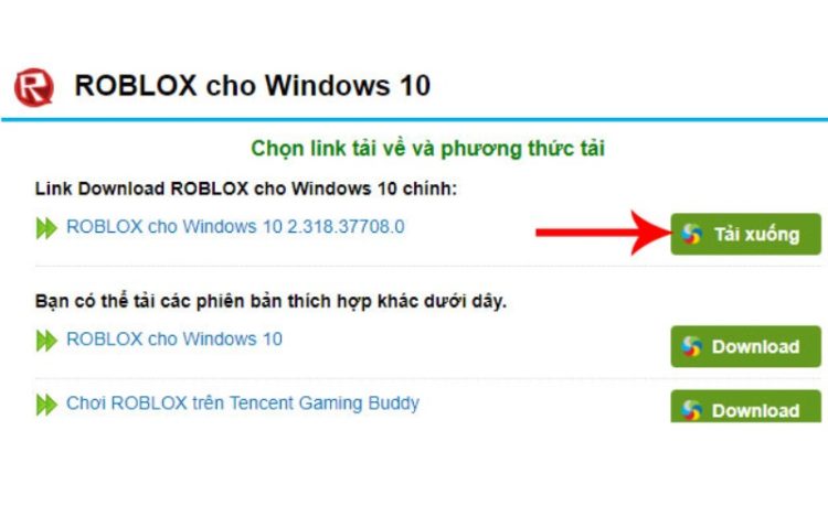 Hướng dẫn cách tải roblox trên máy tính Windows 7, 10