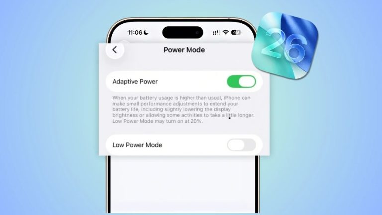 iOS 26 tung tính năng "“Adaptive Power” tiết kiệm pin trên iPhone