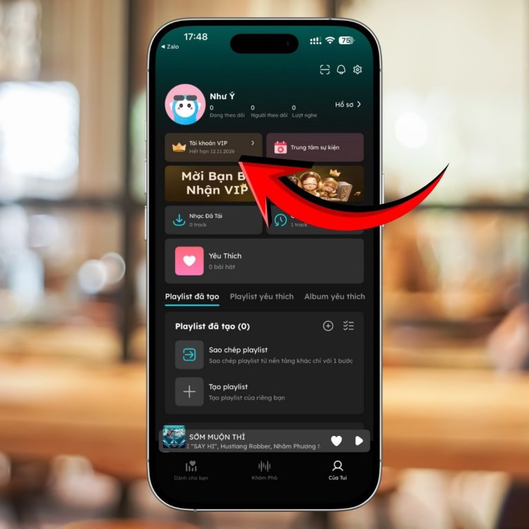 Cách nhận gói VIP 365 ngày từ Nhạc Của Tui đơn giản