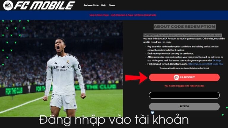 Code FC Mobile VN mới nhất 05/2026, cách nhập và nhận quà miễn phí