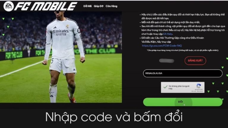 Code FC Mobile VN mới nhất 06/2026, cách nhập và nhận quà miễn phí