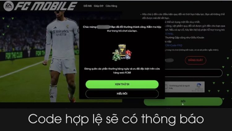Code FC Mobile VN mới nhất 05/2026, cách nhập và nhận quà miễn phí