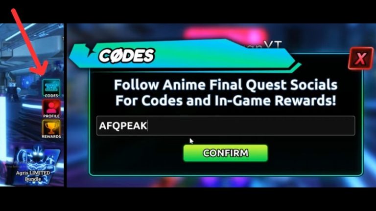 Code Anime Final Quest mới nhất tháng 01/2026, cách nhập nhận quà