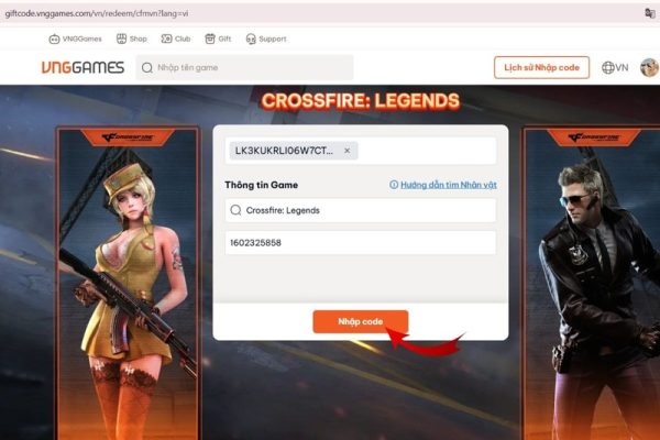Code Crossfire: Legends mới nhất 2026 và cách nhập chi tiết cho người mới