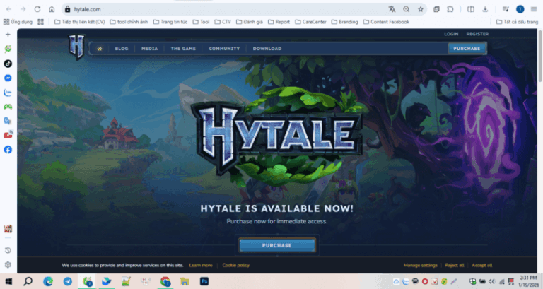 Cách tải game Hytale miễn phí trên điện thoại, máy tính PC