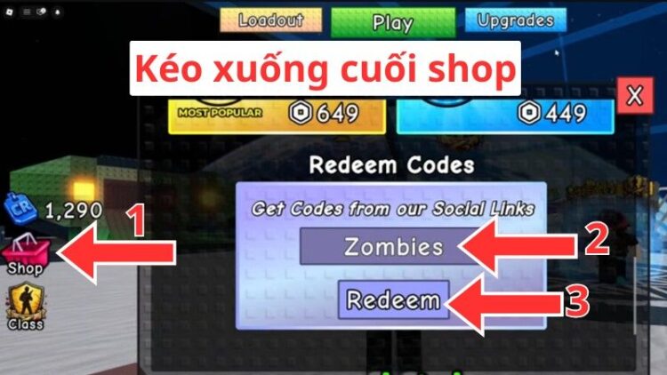 Code Survive Zombie Arena mới nhất tháng 05/2026 và cách nhập nhanh